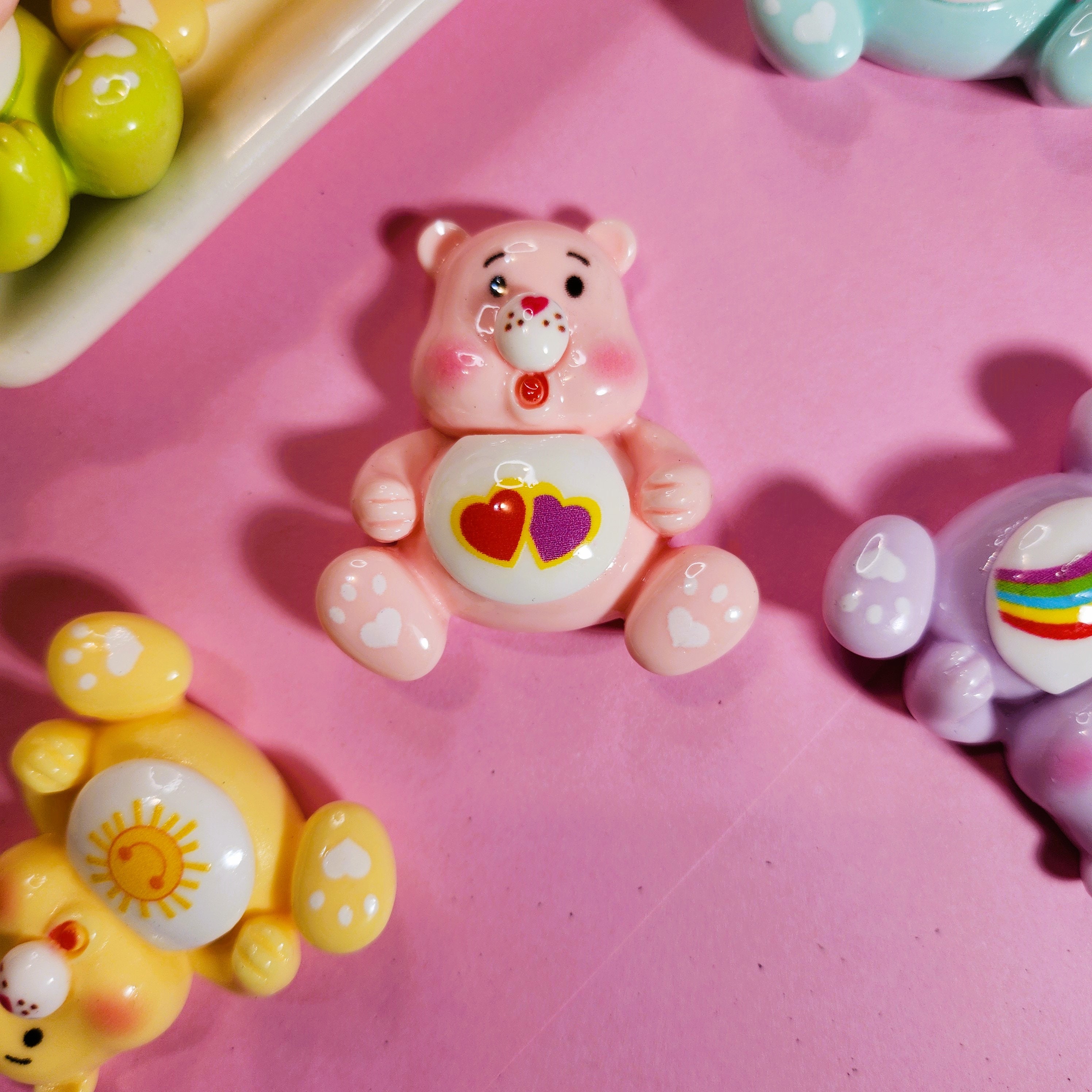 Large Care Bear Flatback Resin Charms Shiny Bear Cabochon Charms Big ...