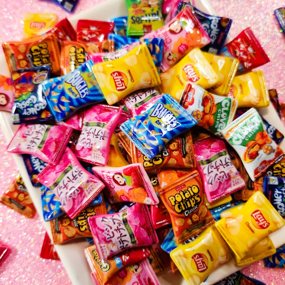 Kawaii Snack Food Charms: Resin Chips for Decoden, Jewelry - 10 Pcs - Etsy