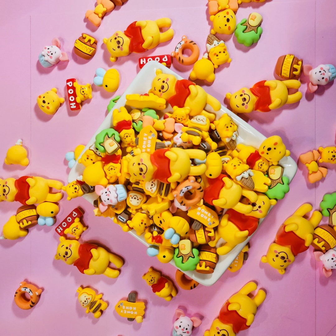 10 PC Winnie the Pooh Charm Bundle Set Random Mix Flat Back Cabochon ...