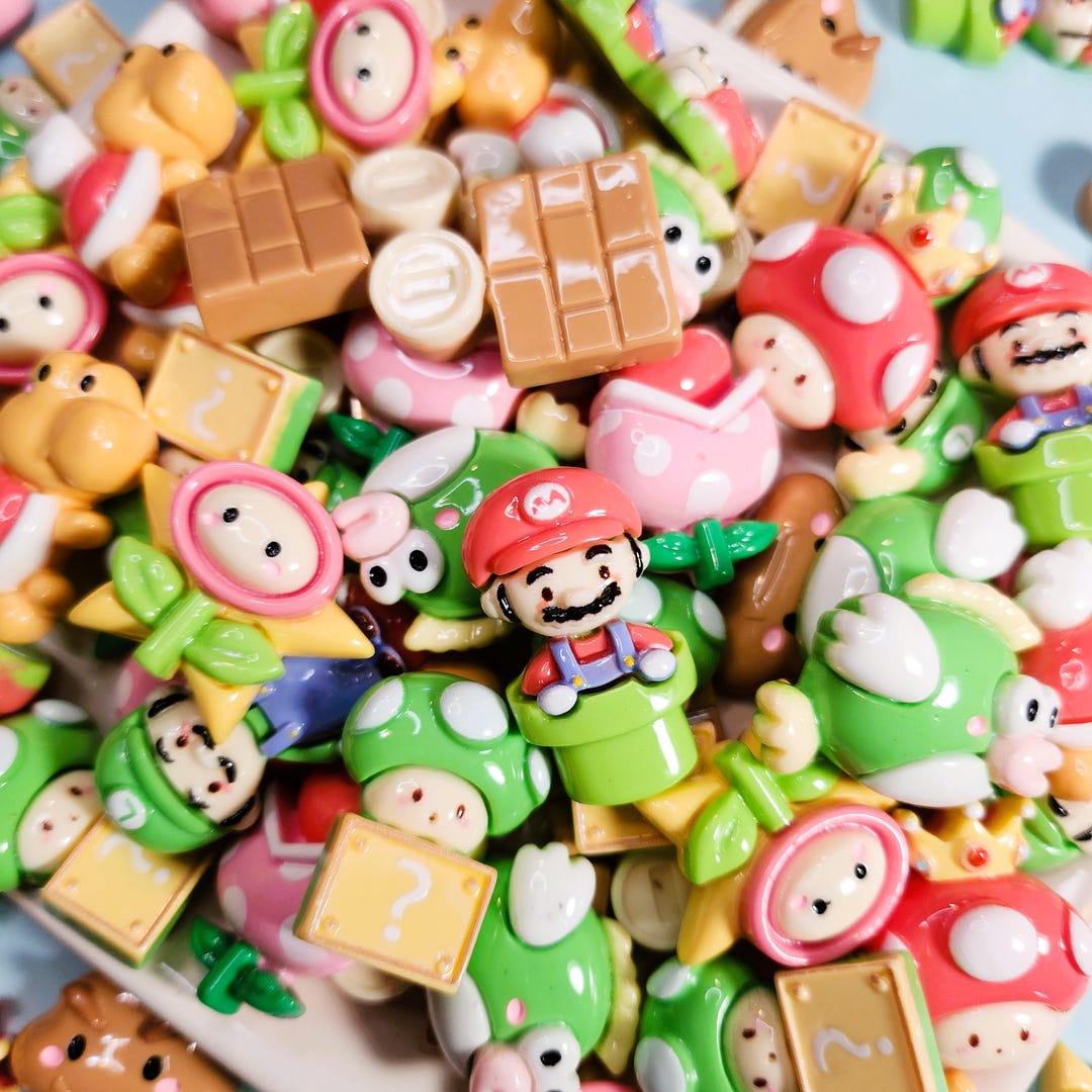 10 Pieces Random Mix Cartoon Videogame Charms - Etsy