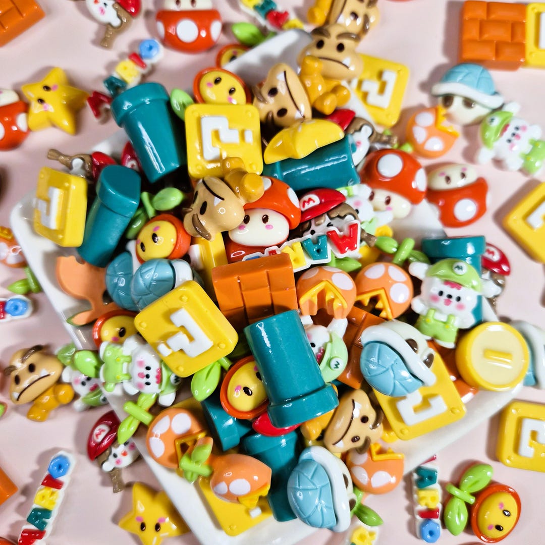 Retro Game Flatback Charms Colorful Gaming Resin Cabochons | True ...