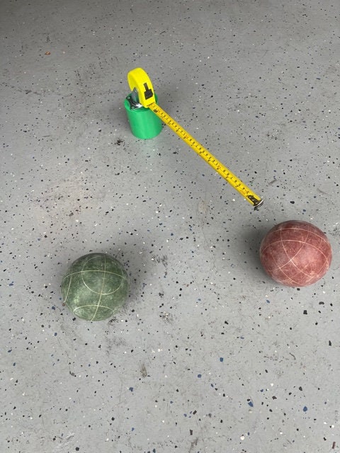 Bocce Ball Measuring Device, 8 Oz Clear Cup, Swivel Caster - Etsy