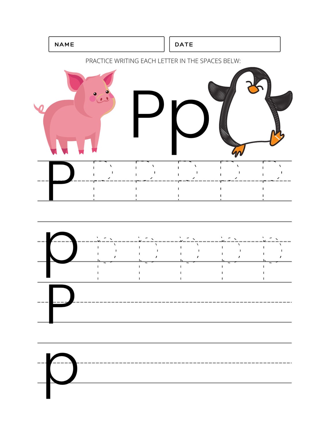 A to Z-26 Alphabet Worksheets PDF - Etsy Canada