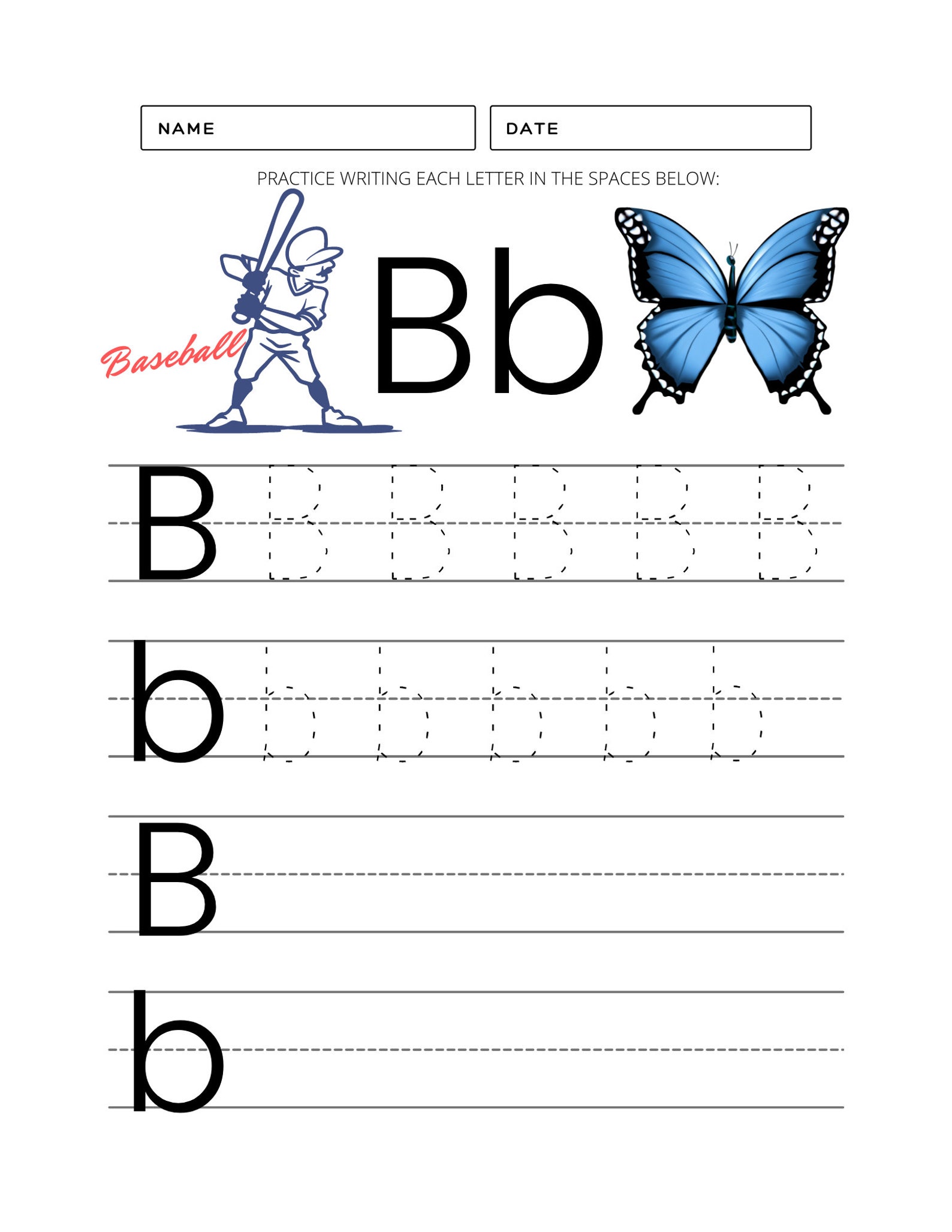 A to Z-26 Alphabet Worksheets, PDF - Etsy