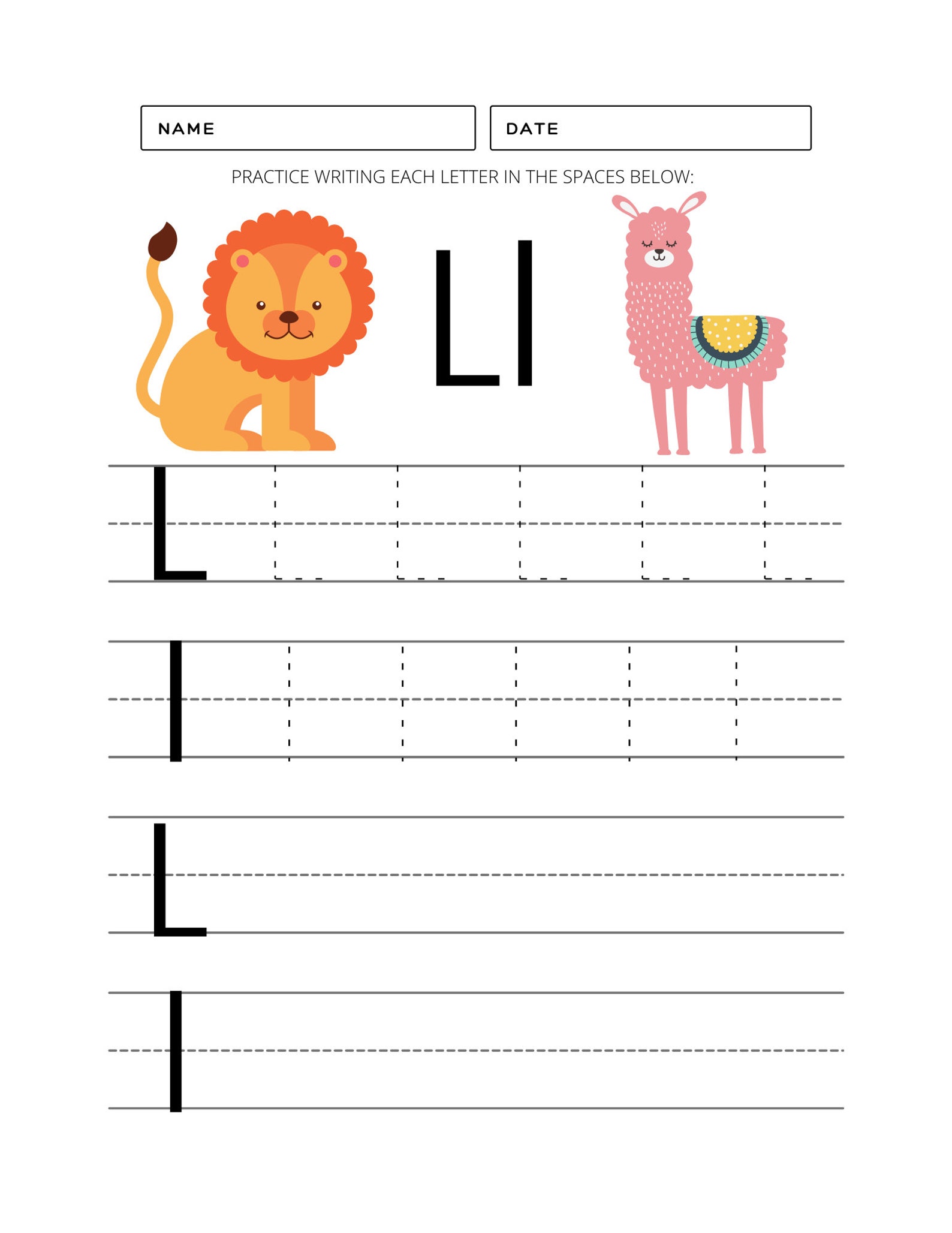 A to Z-26 Alphabet Worksheets, PDF - Etsy