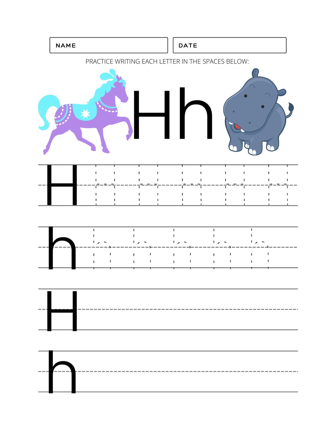 A to Z-26 Alphabet Worksheets PDF - Etsy Canada