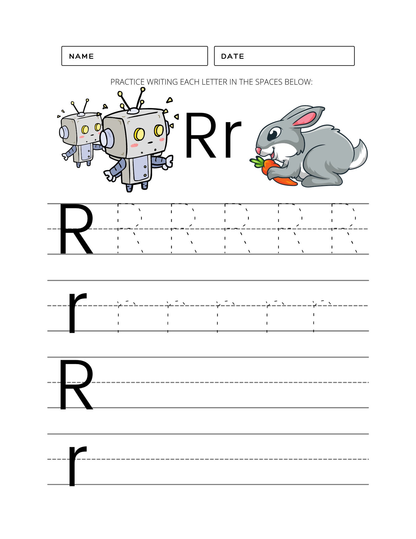 A to Z-26 Alphabet Worksheets PDF - Etsy Canada