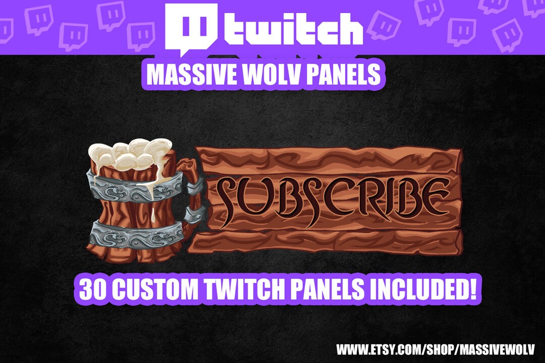 Custom Beer Mug Twitch Panels: 30 Streamer Icons - Etsy