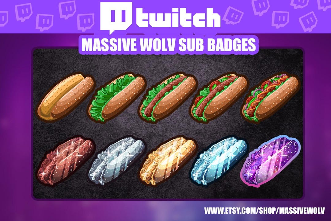 Hot Dog Sub Bit Bits Twitch Badges / Streamer Icon / Discord Emoticon ...