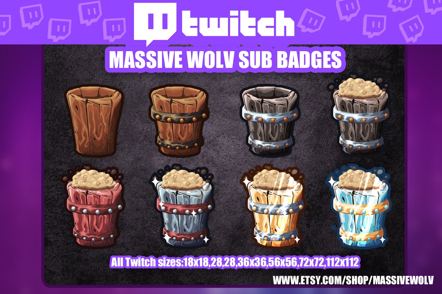 Beer Glass Mug 2 Twitch Sub Bit Bits Badges / Icons Emotes Discord ...