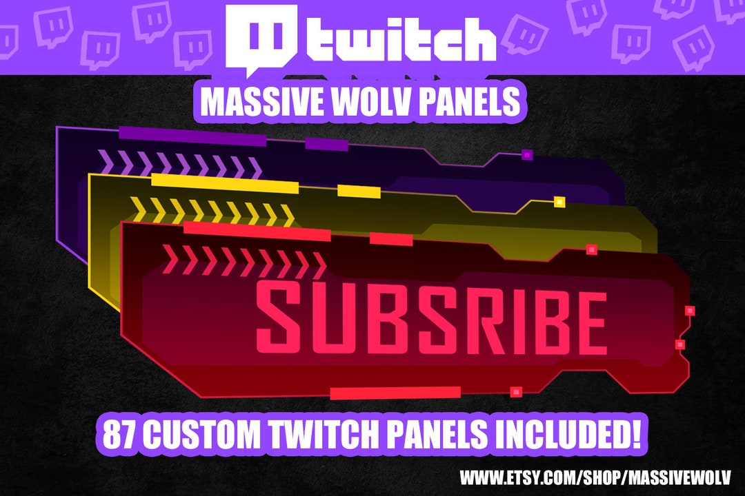Cyberpunk Twitch Panels: Custom Streamer UI, 87 Icons - Etsy