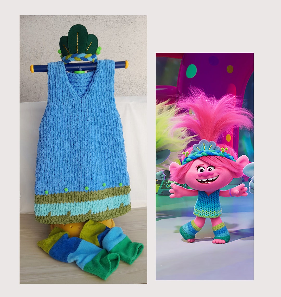 Handmade Princess Poppy Costume, Adult Trolls Band Together Outfit - Etsy