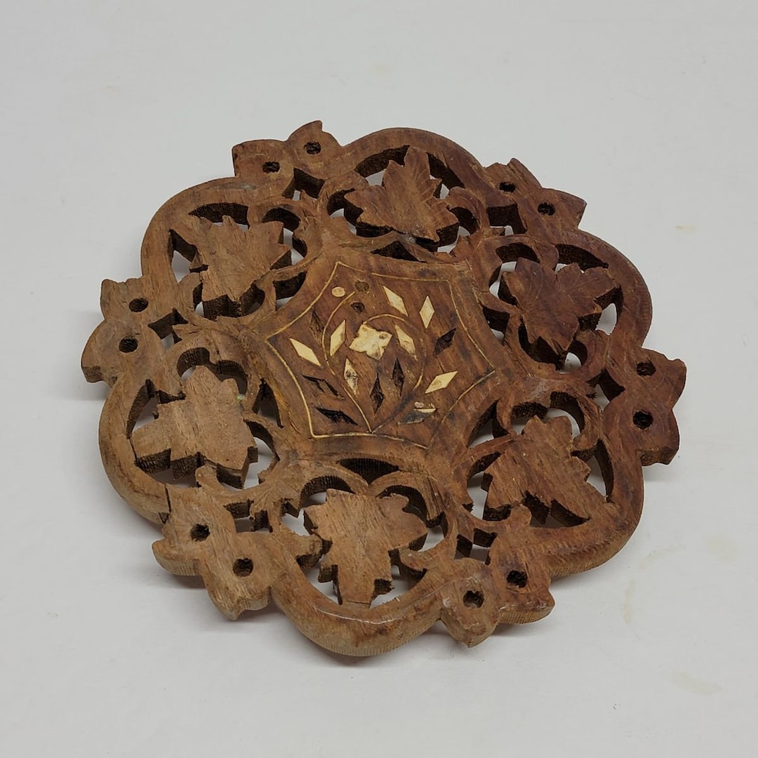 Carved Maple Leaf Wood Trivet - Etsy