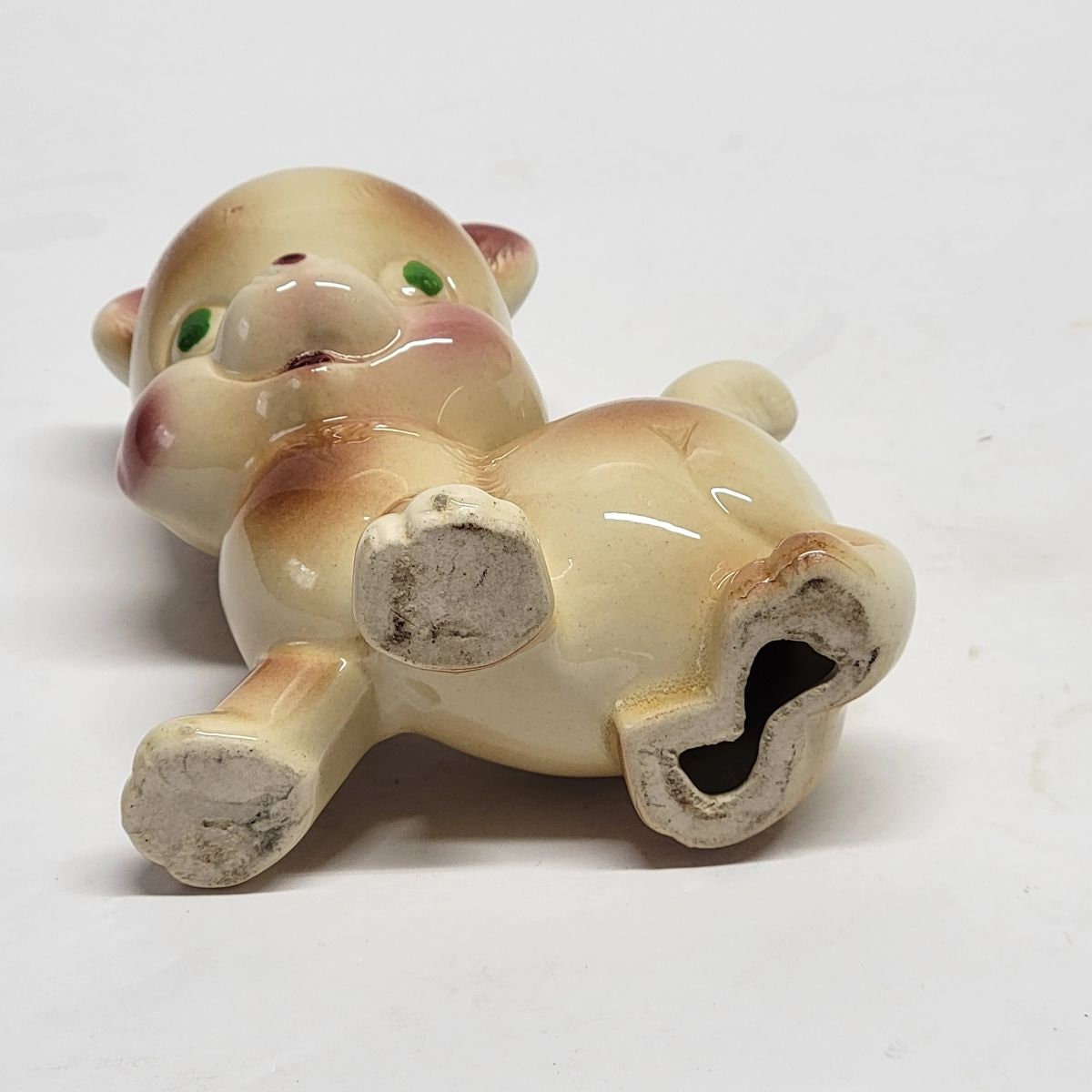 Rempel Diamond Pottery Kitty Cat With Green Eyes - Etsy