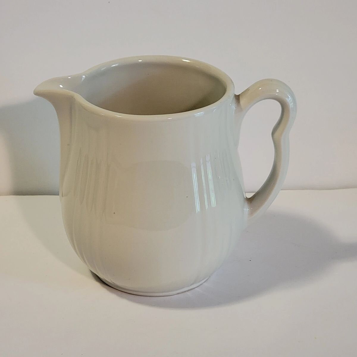 Ironstone White Pitcher - Etsy