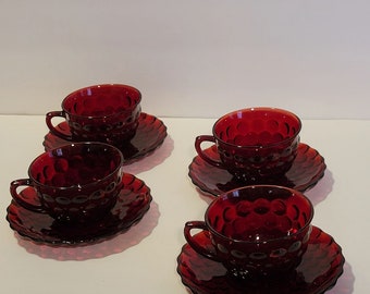 Red Bubble Glass | Etsy