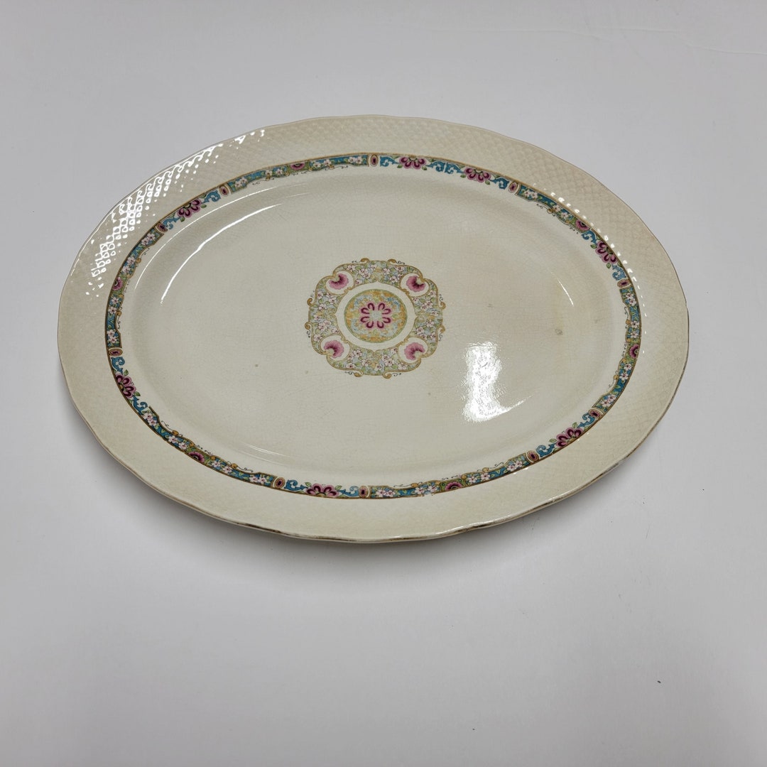 Antique Furnivals England Floral Platter 1913 - Etsy