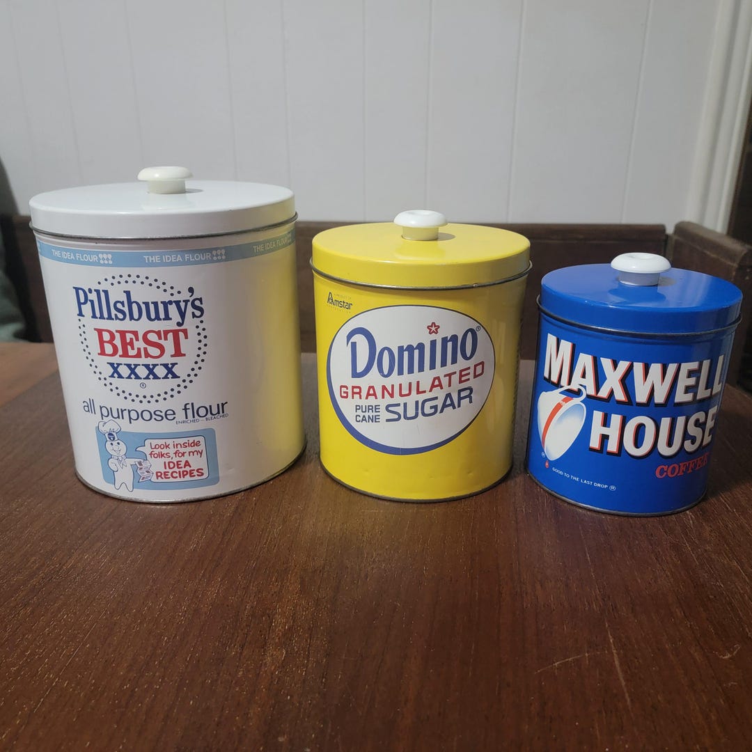 Set of 3 1960s JL Clark Advertising Tin Canisters - Etsy