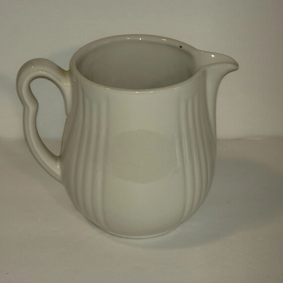 Ironstone White Pitcher - Etsy