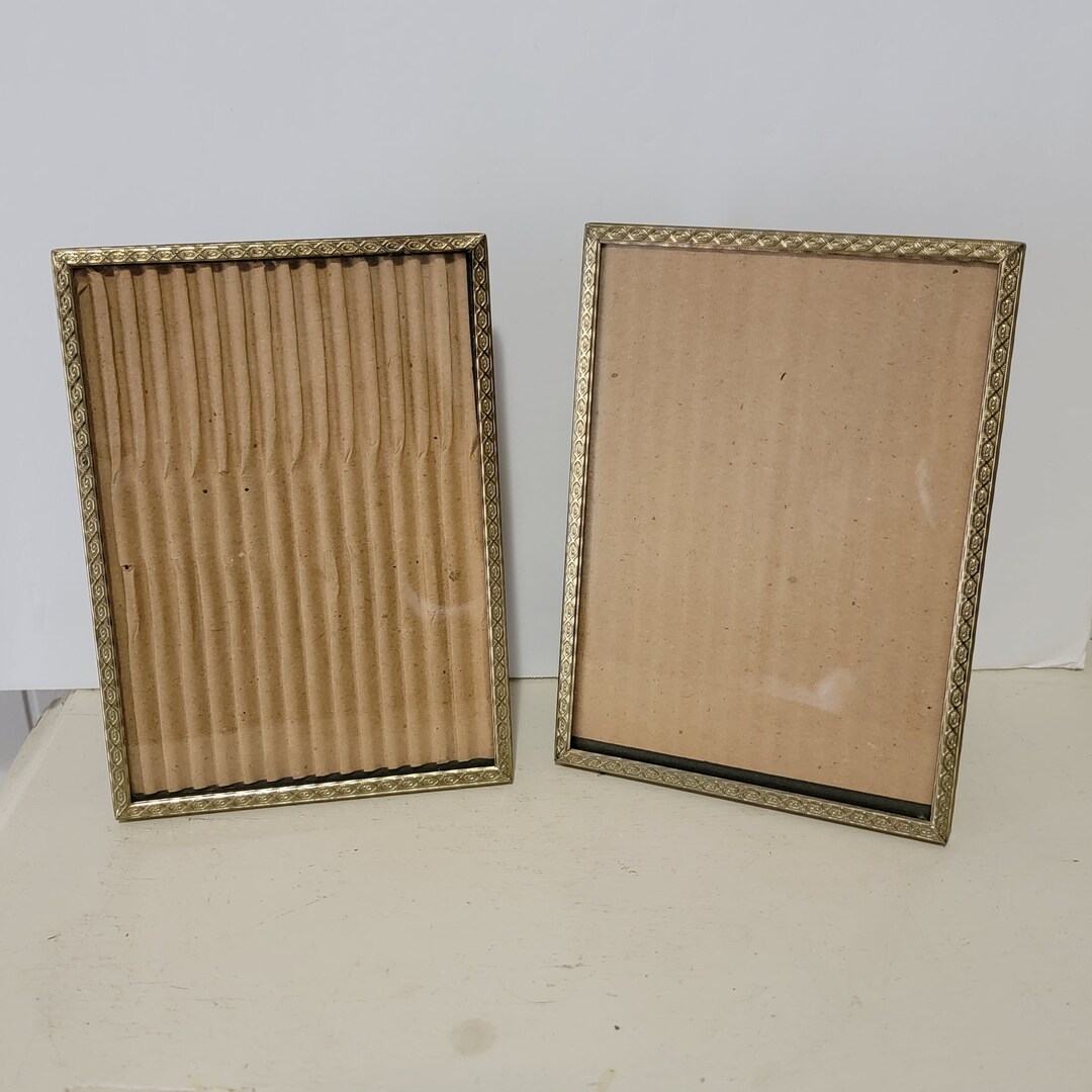 Set of 2 Brass 5x7 Easel Back Frames - Etsy