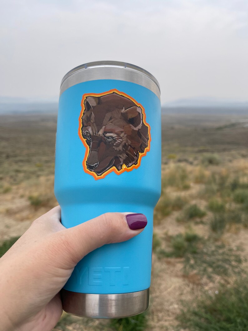 Grizzly Bear Sticker Bear Sticker Animal Sticker Nature - Etsy
