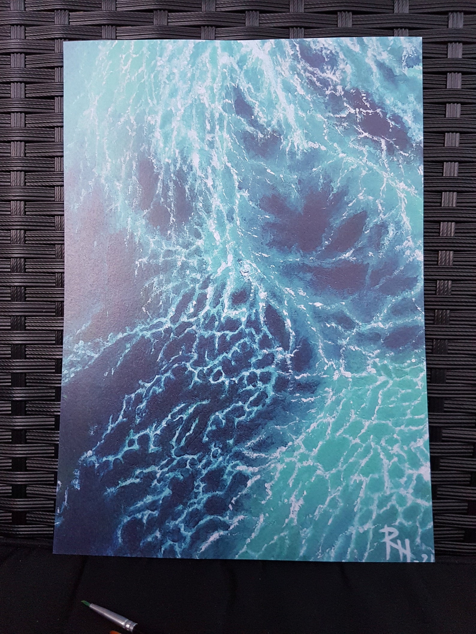 Ocean Waves Print A4 - Etsy Australia