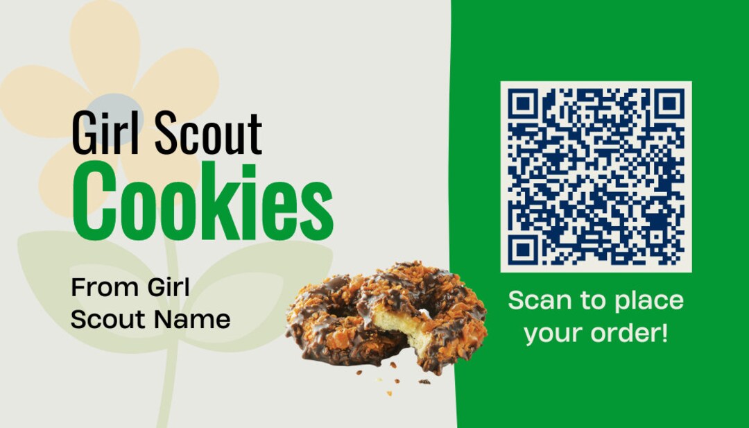 Girl Scout Cookies Business Cards 2024 - Etsy