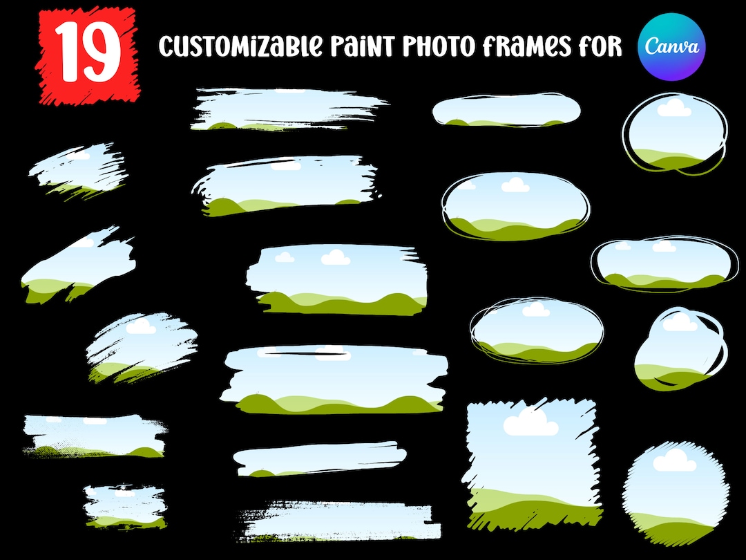 19 Customizable Sketch Paint Photo Frame Template Designs for Canva ...