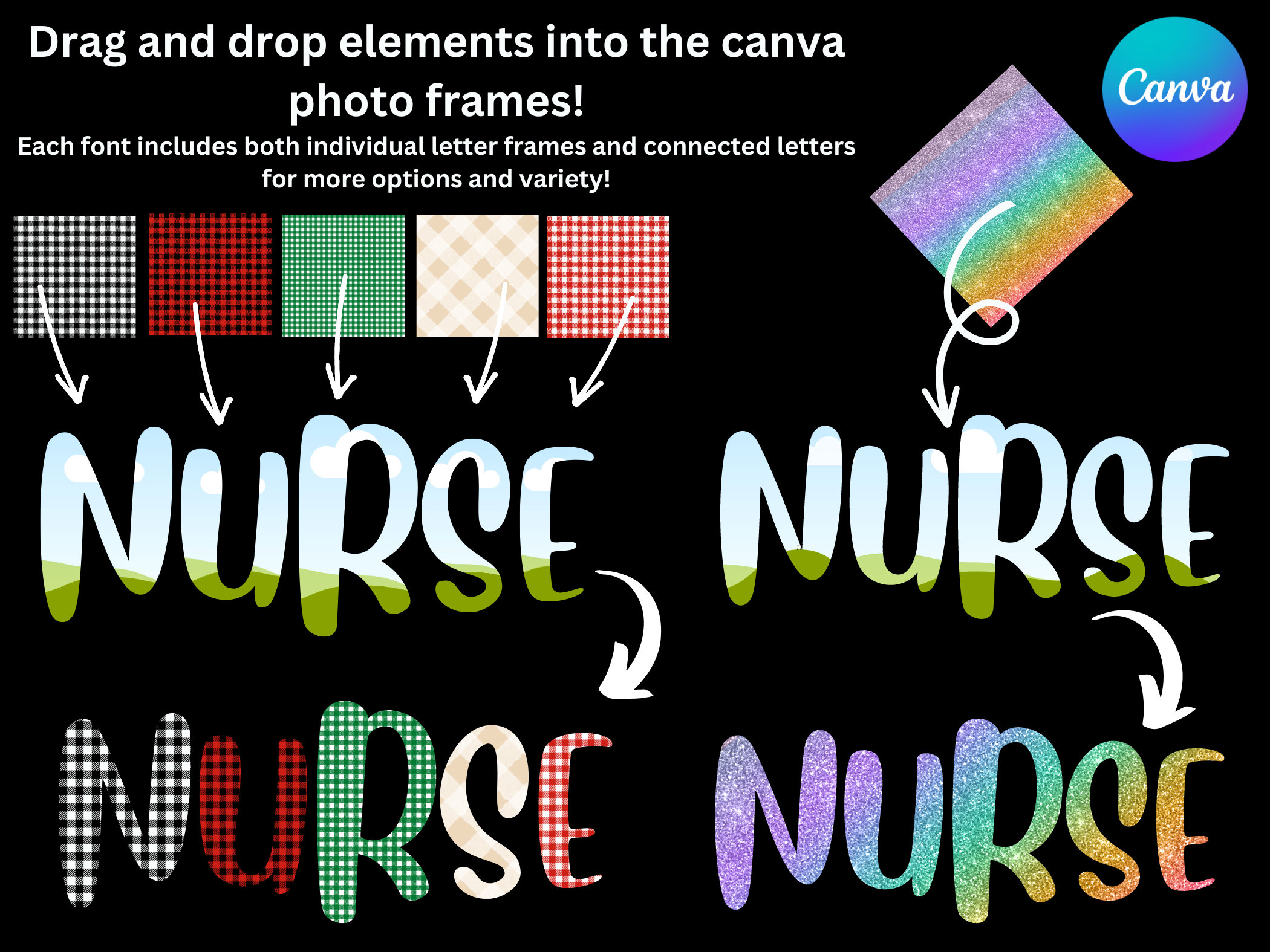 13 Customizable Nurse Photo Frame Template Designs for Canva, Custom ...