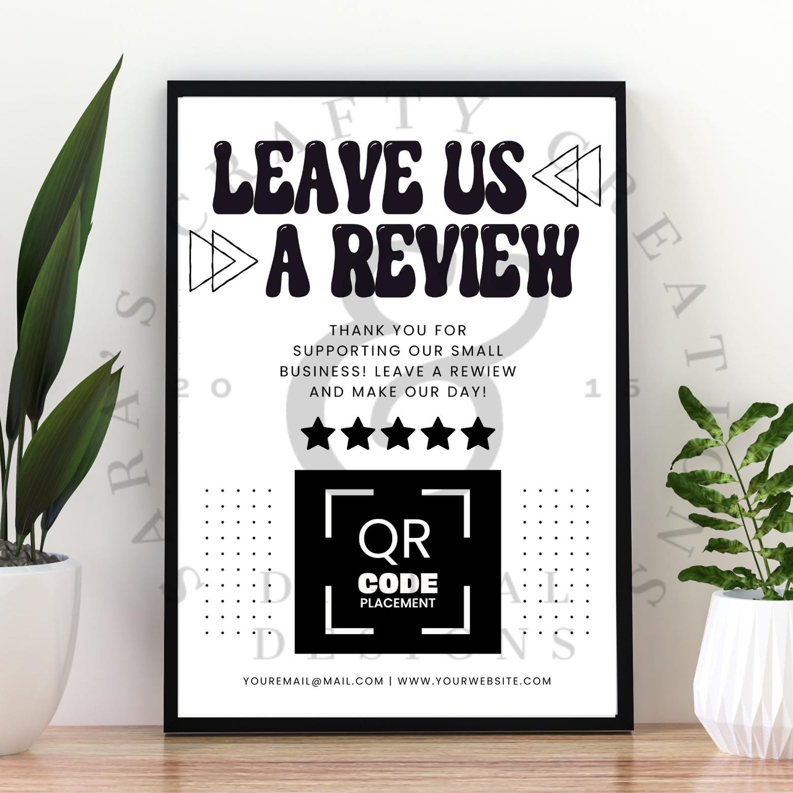 Customizable Leave Us a Review QR Code Template, Canva Template, Custom ...