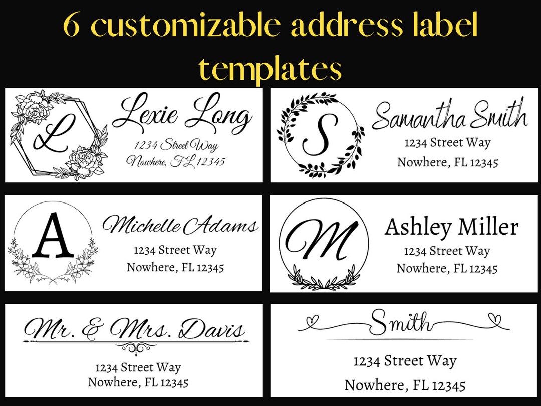 6 Customizable Template Designs for Address Stickers for Thermal ...
