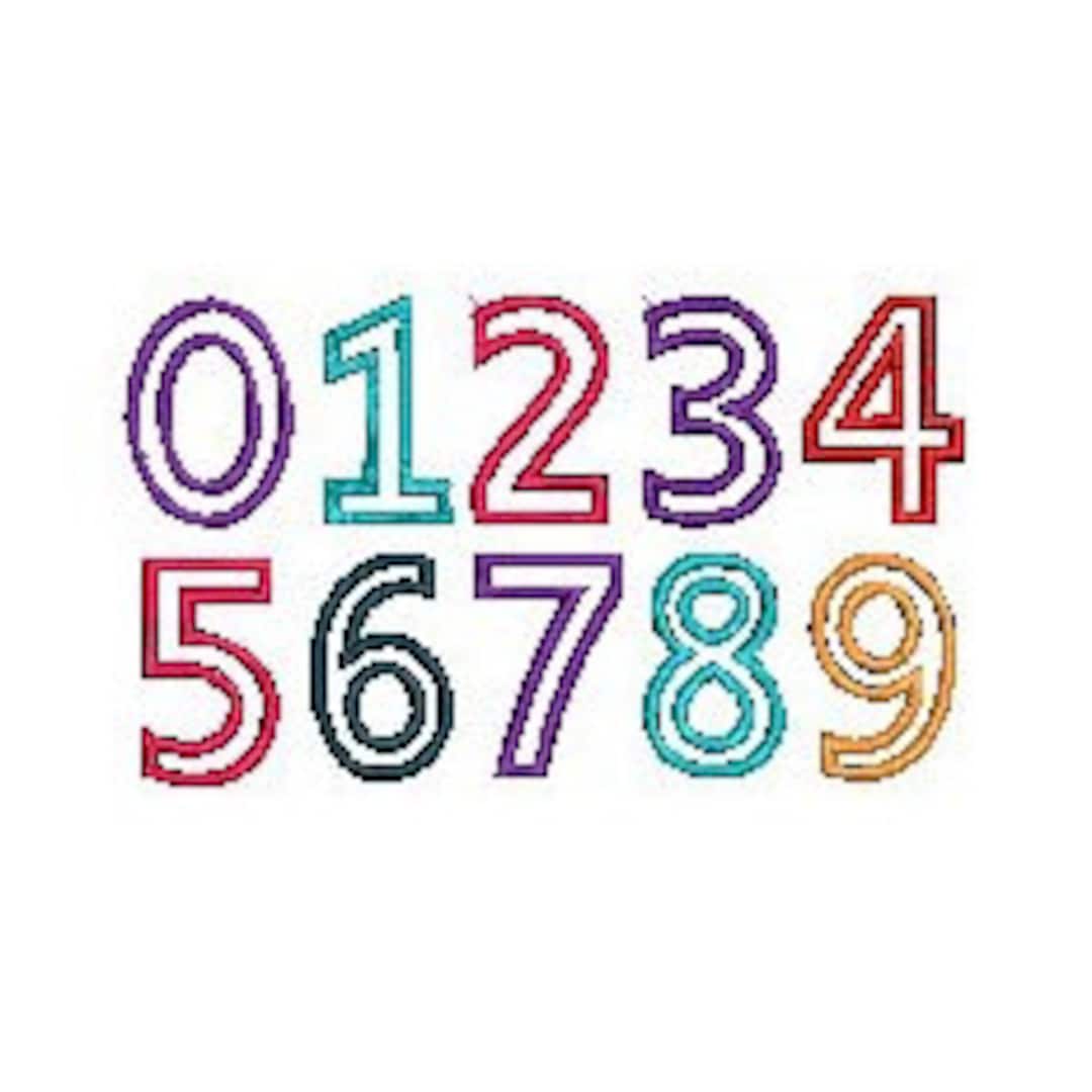 Applique Numbers 0-9 Embroidery Design Digital File Instant Download, 3 ...