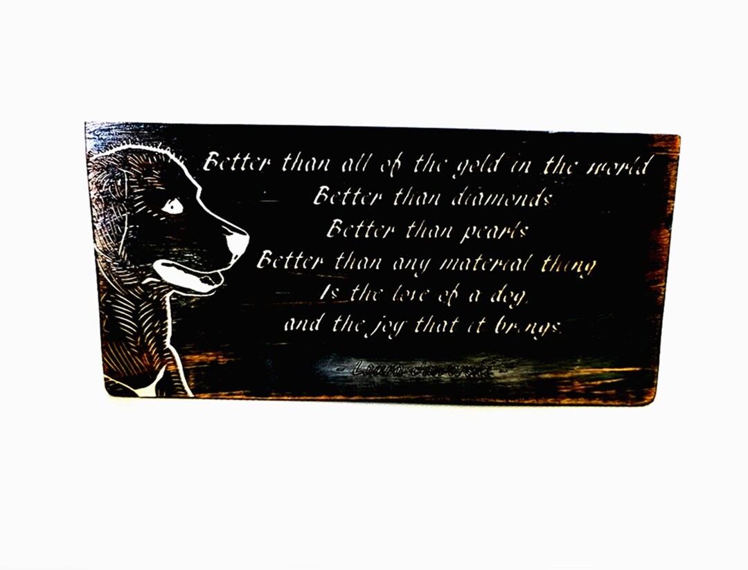 Handmade Dog Wooden Plaque – 'love of a Dog' Table Decor - Etsy