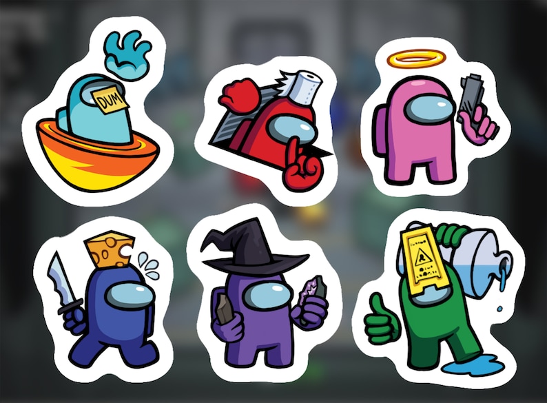 Among Us Sticker Set (one, Three, Six, or Twelve!) - Etsy