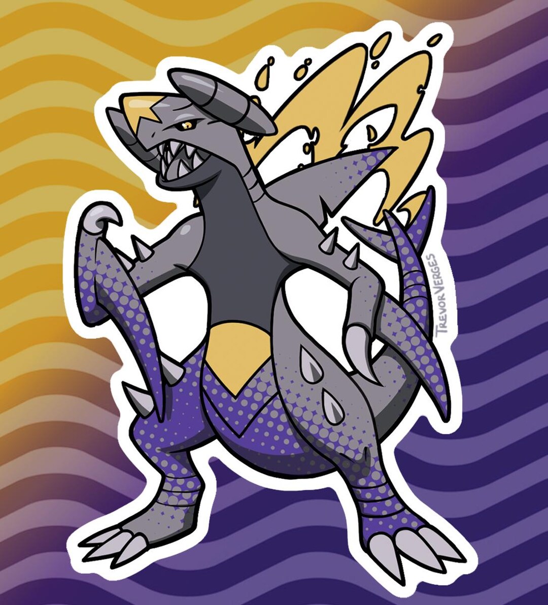 Garchomp Sticker - Etsy