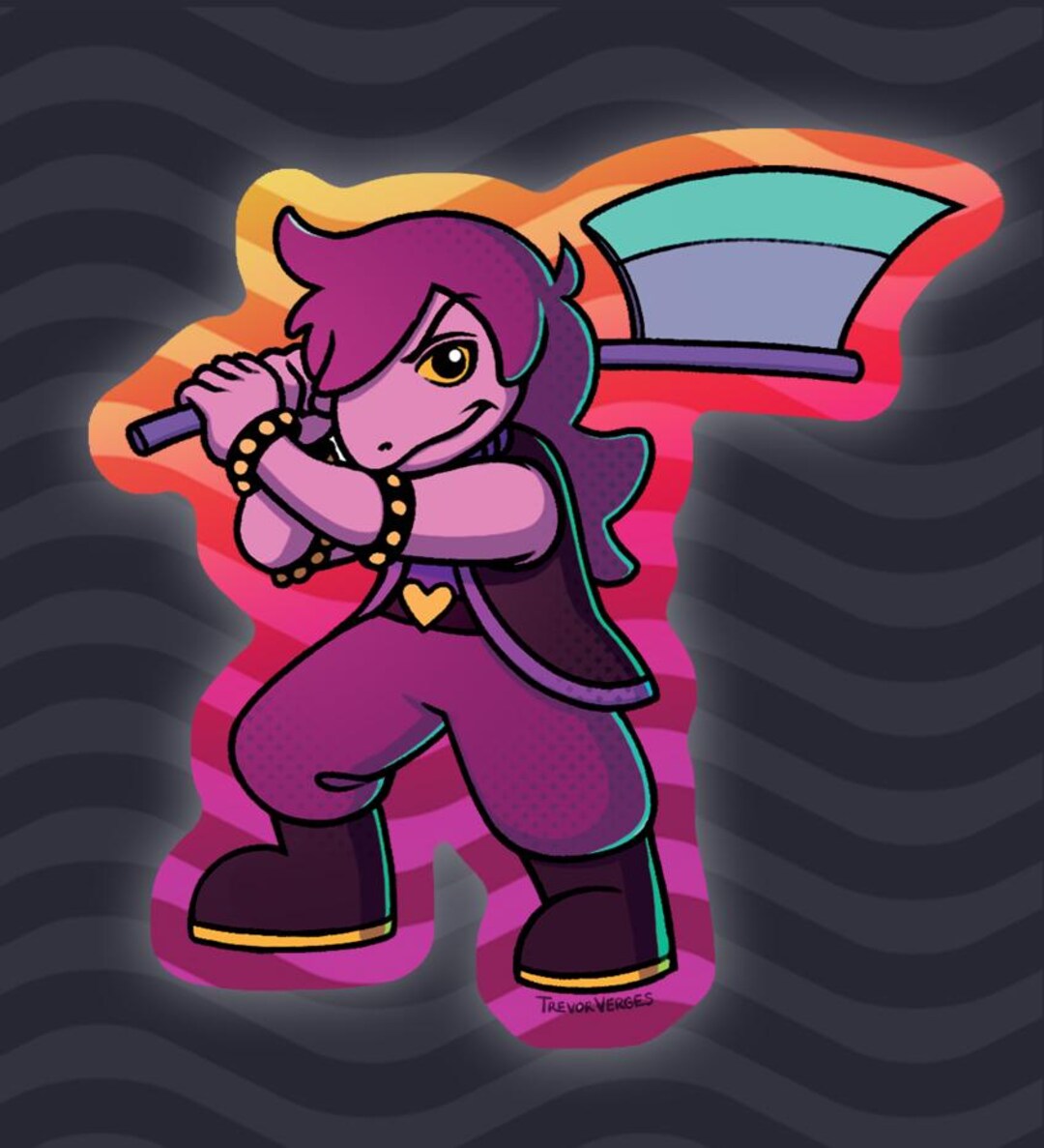 Deltarune Susie Sticker - Etsy
