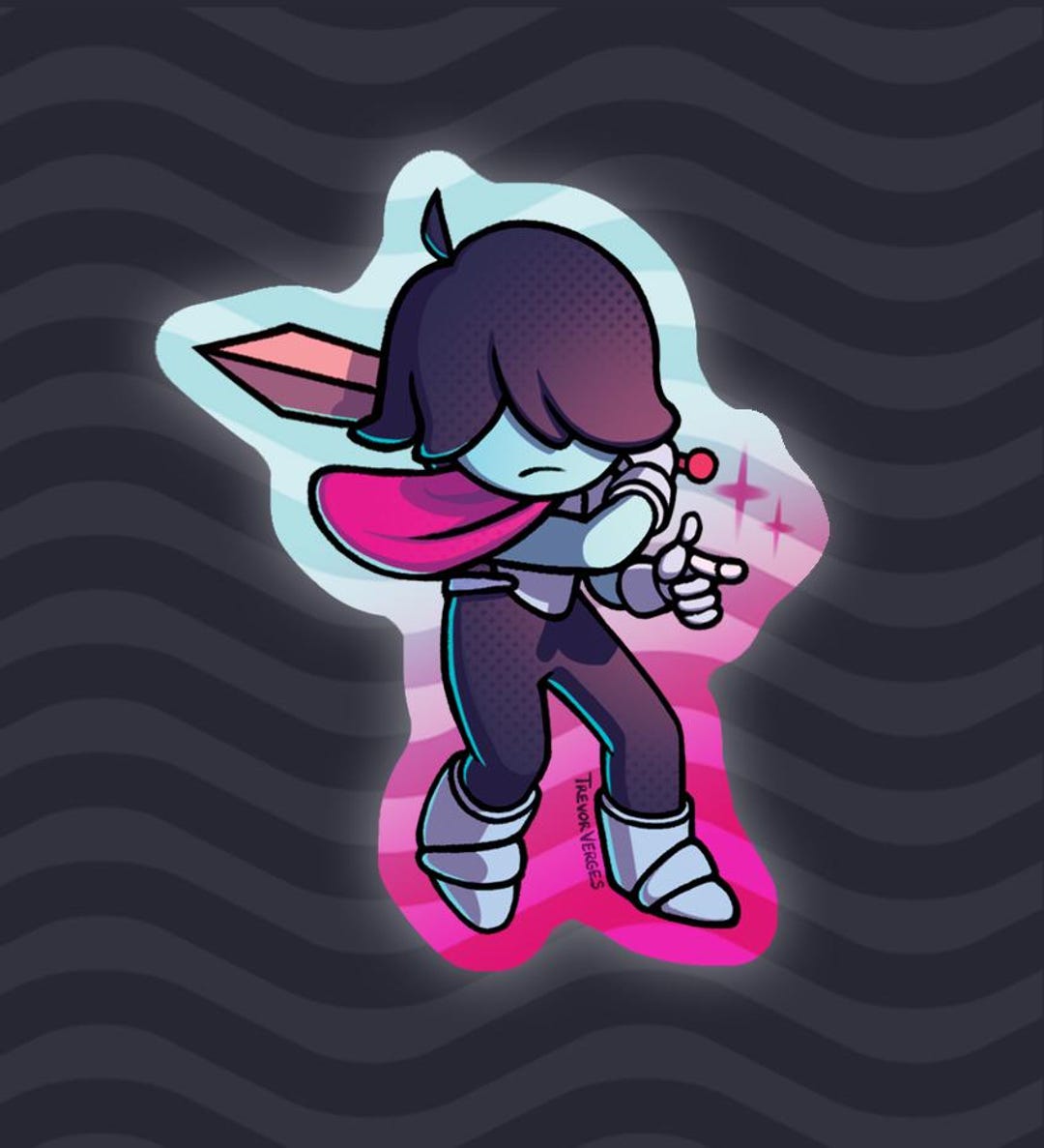 Deltarune Kris Dreemurr Sticker - Etsy