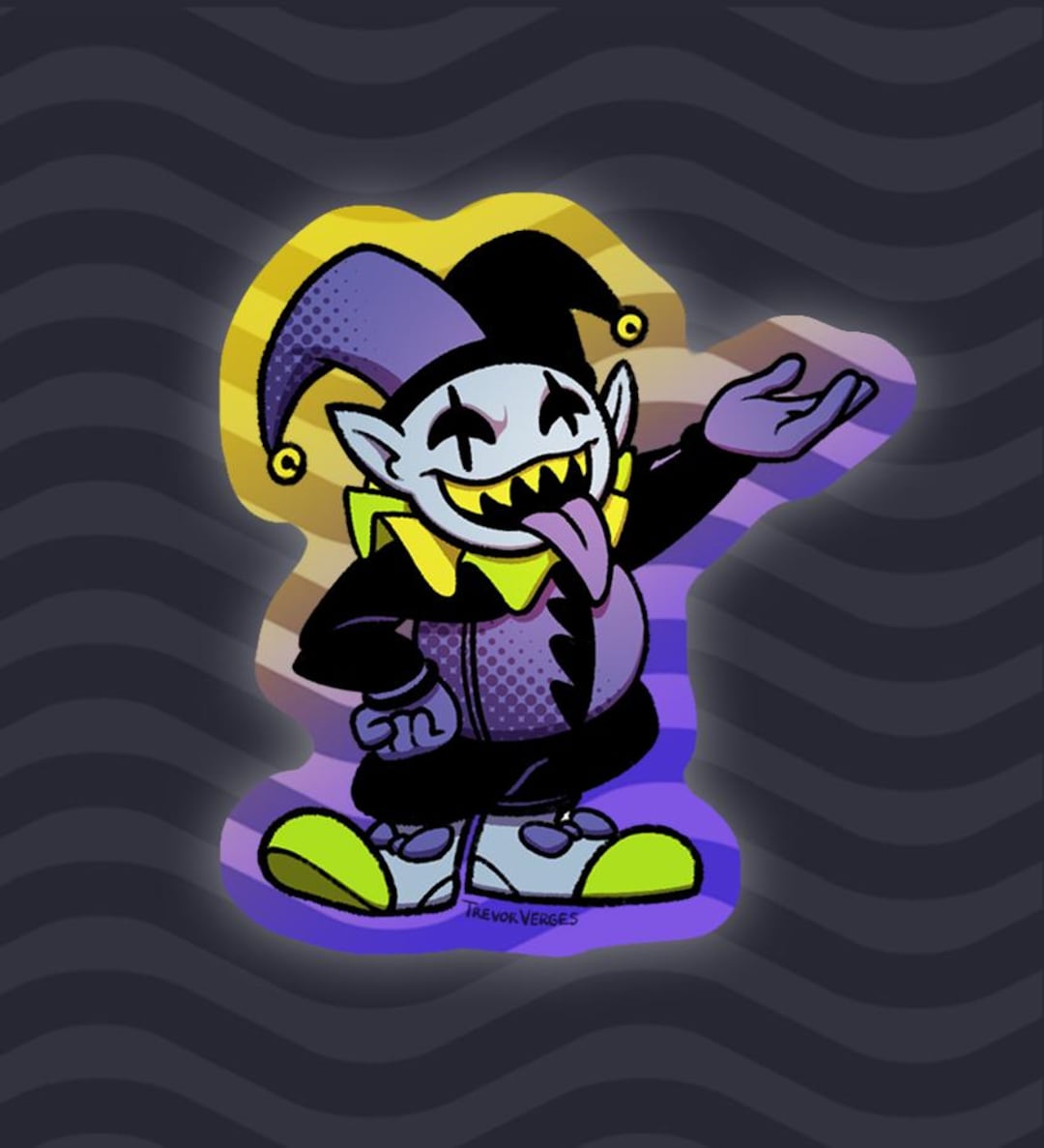 Deltarune Jevil Sticker - Etsy