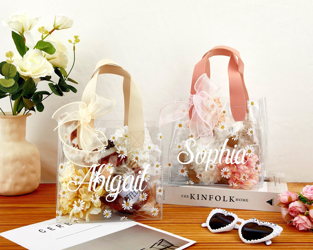 Personalized Flower Girl Tote Bag, Custom Daisy Design - Etsy