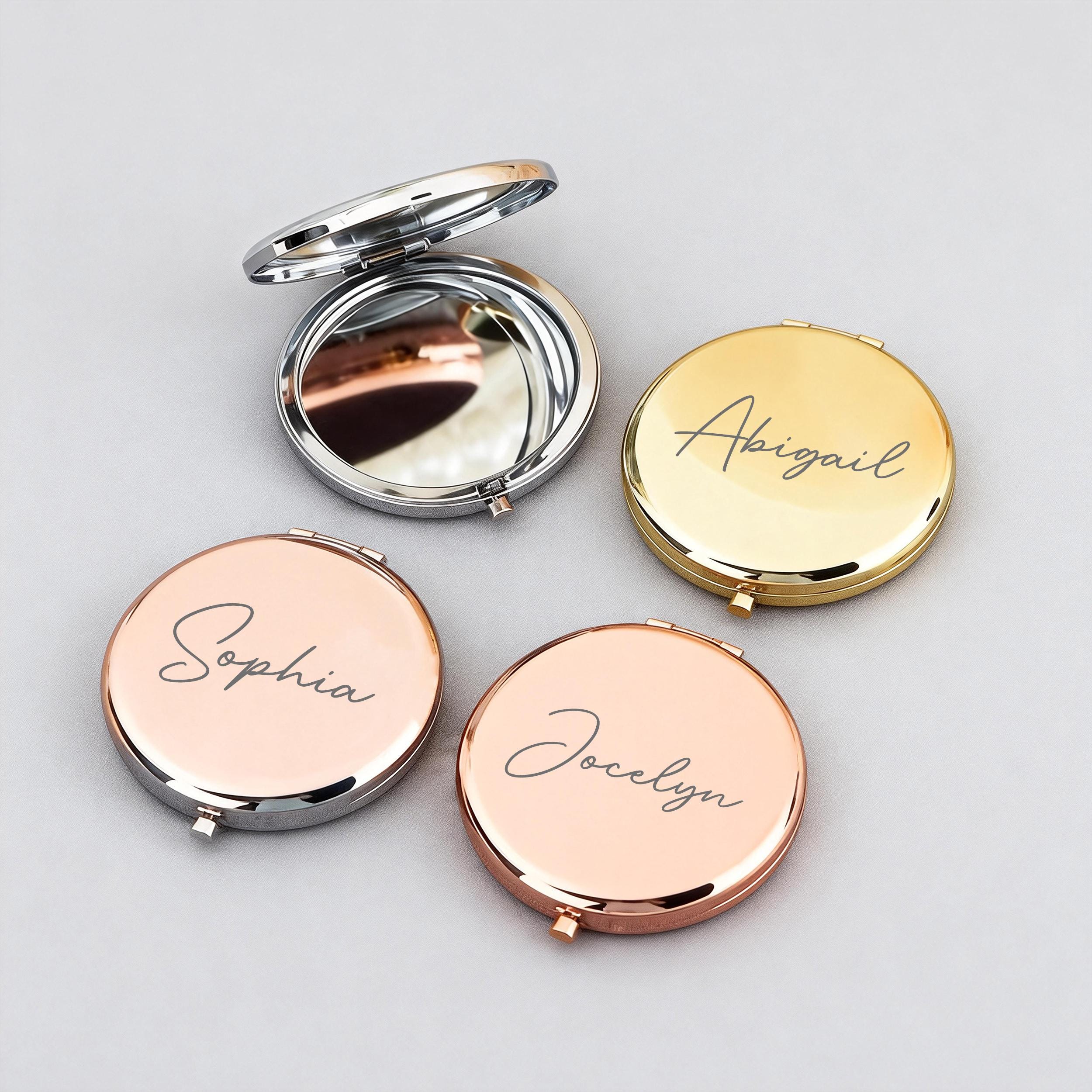 Personalized Engraved Compact Mirror, Custom Pocket Mirror With Name ...