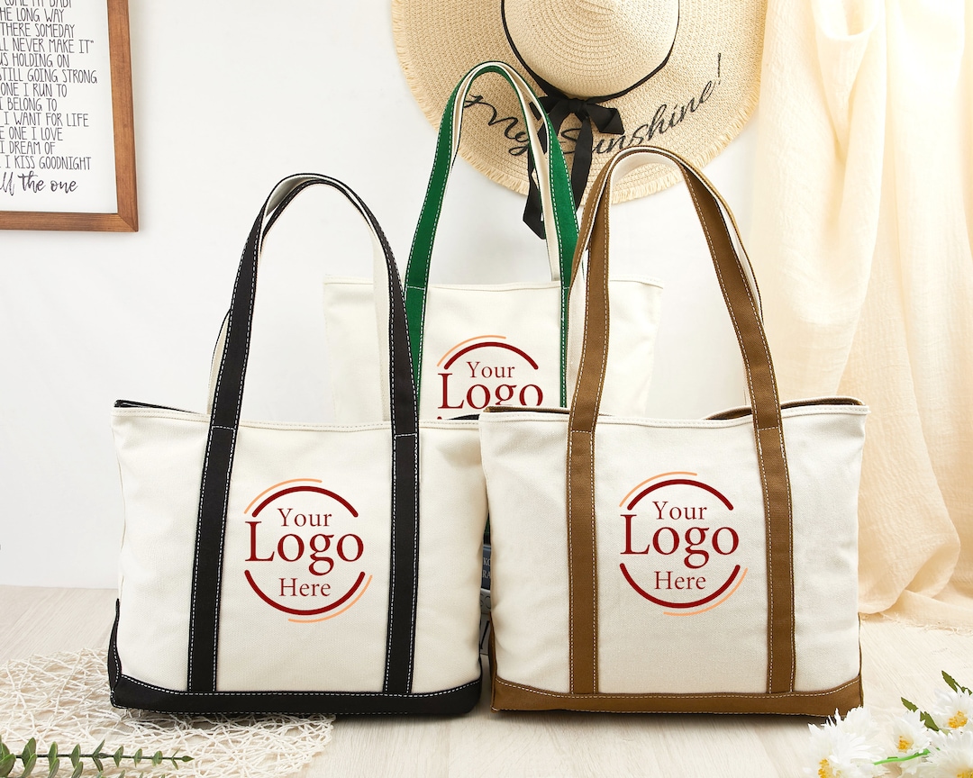 Custom Canvas Tote Bag With Your Logo, Art or Photo, Print Shoulder Bag ...