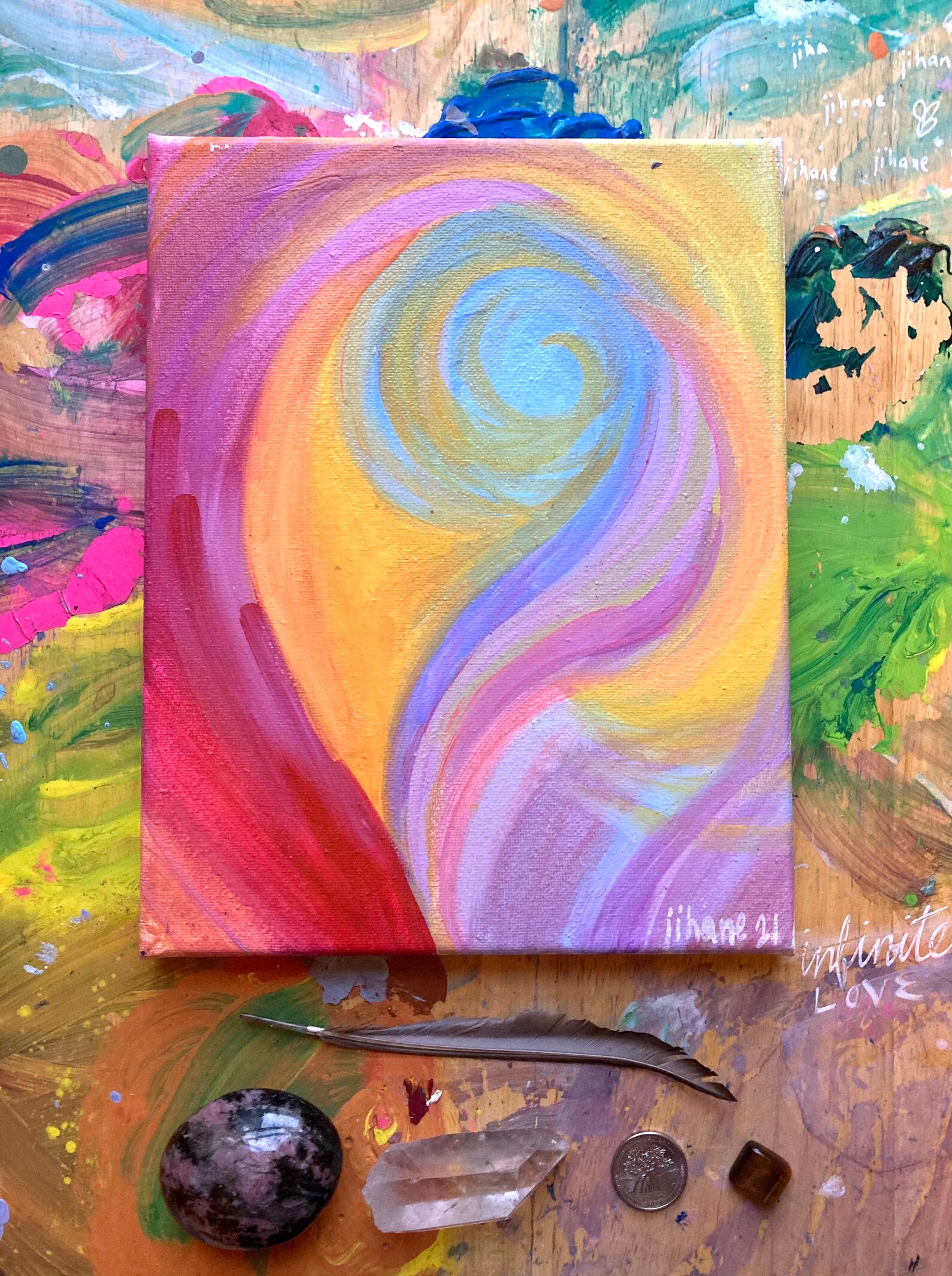 Embodied Spirit Flow original acrylic painting on stretched | Etsy