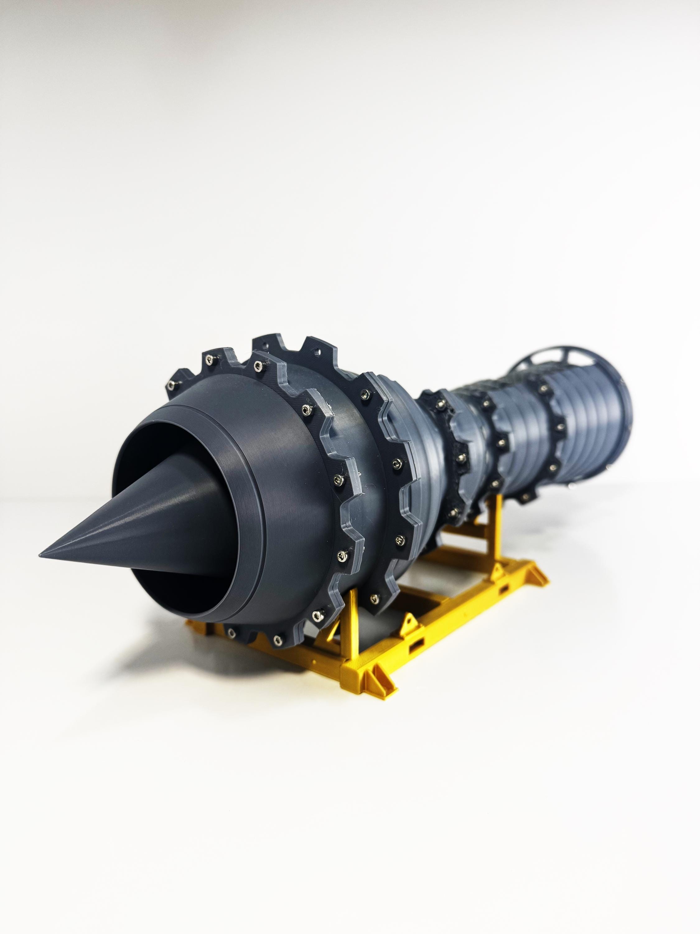 Model Turbojet Engine With Rotating Turbine Blades / Christmas Aviation ...