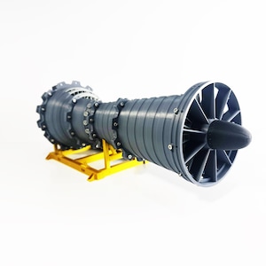 Model Turbojet Engine With Rotating Turbine Blades / Christmas Aviation ...