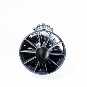 Model Turbojet Engine With Rotating Turbine Blades / Christmas Aviation ...