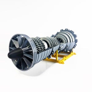 Model Turbojet Engine With Rotating Turbine Blades / Christmas Aviation ...