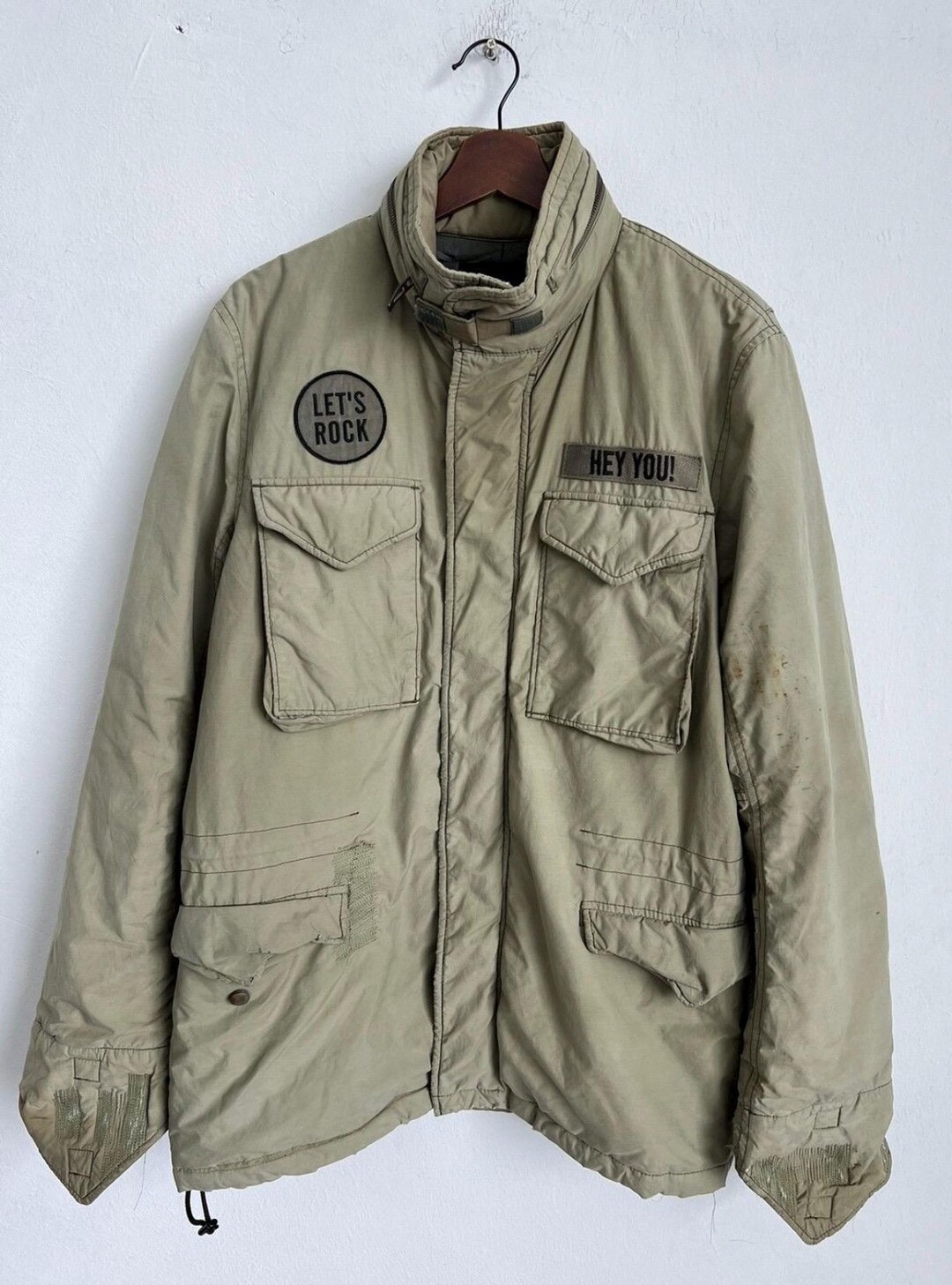 Hysteric Glamour Military Jacket in Army Green Cotton Material - Etsy