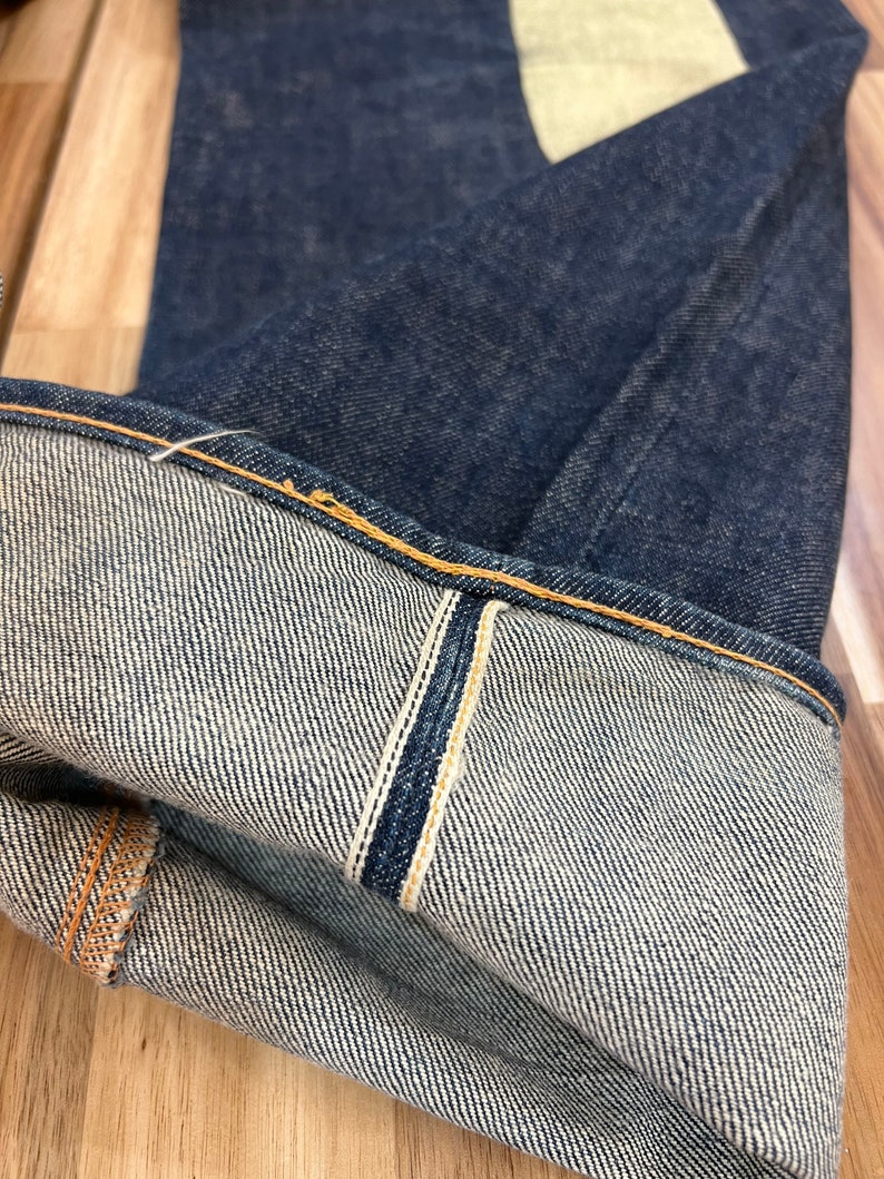 Evisu Jeans by Yamane Large White Daicock Selvedge Travis Scott Denim ...