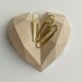 Concrete Geometric Heart Paperweight, Magnetic Paperclip Holder, Office ...