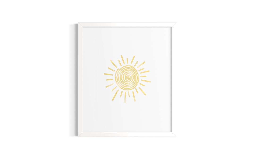 Minimalist Sun Nursery Wall Art, Swirl Sun Play Room Art, 16X20 ...
